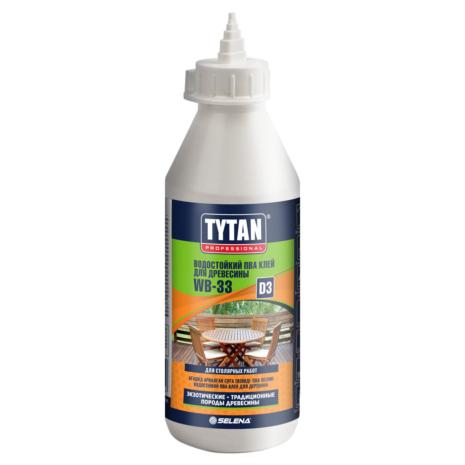 Клей ПВА водостойкий TYTAN PROFESSIONAL D3 для древесины WB-33 белый ...
