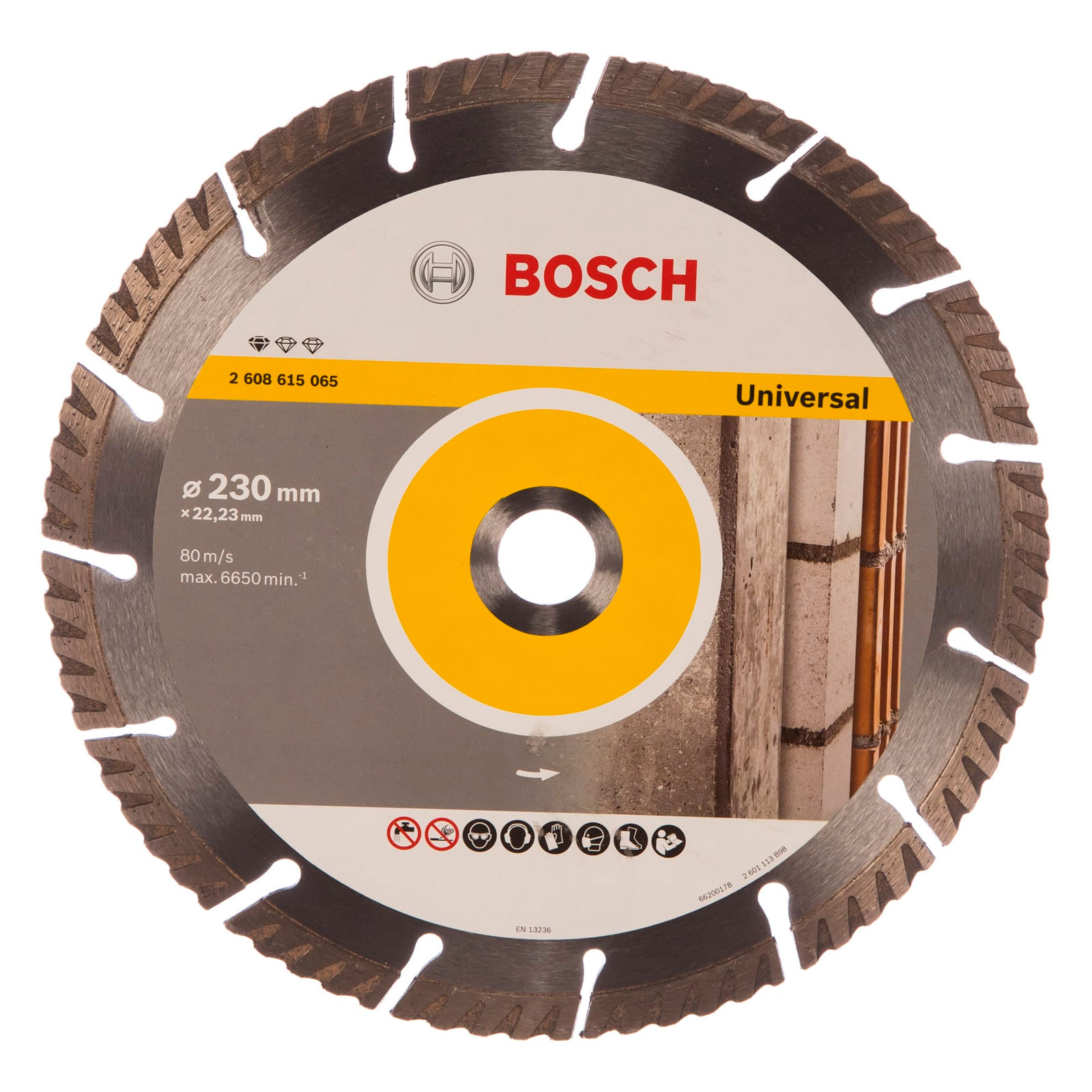 Набор алмазных дисков Bosch 230*22,23мм 10шт. Standart 2608615066