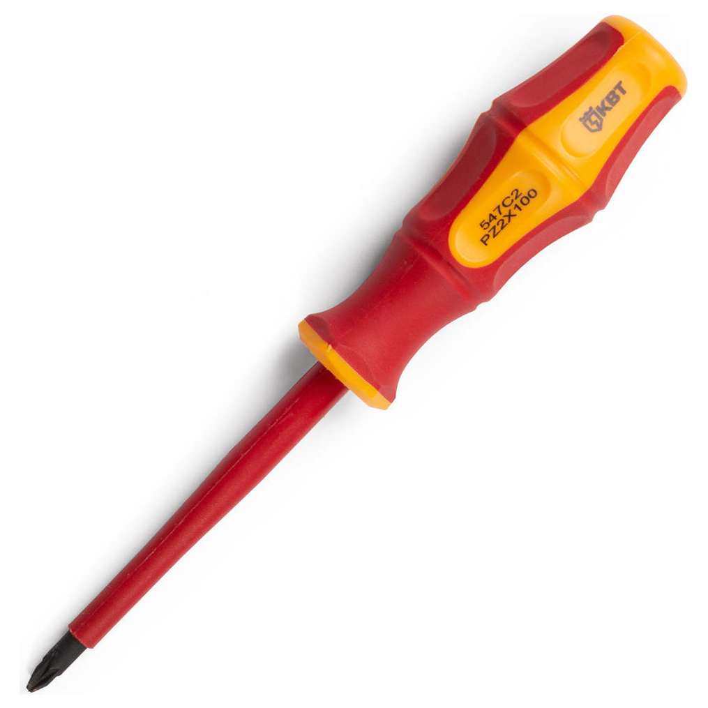 Отвертка диэлектрическая КВТ "ПРОФИ" PZ/FL2x100мм 79779